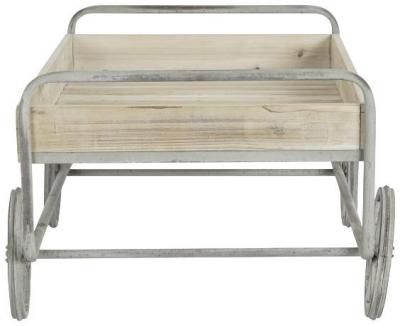 Vintage Rustic Wood and Grey Cart Side Table by Choice Furniture ...