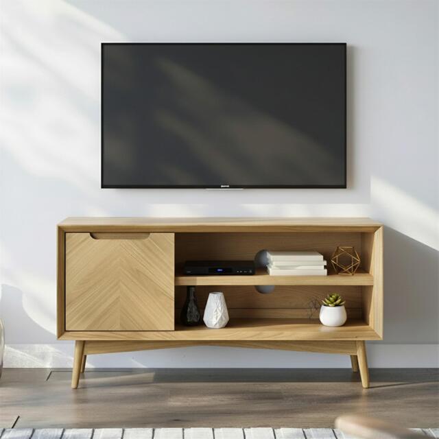 Valencia Herringbone Small TV Unit - 1 Door - Oak by Choice Furniture ...