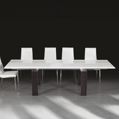 Milano Marble and Wood Extending Dining Table - Variation Available by ...