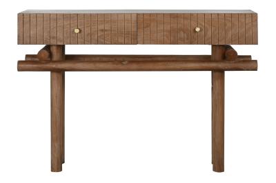 Kannur Mango Wood Ribbed 2 Drawer Console Table by Choice Furniture ...