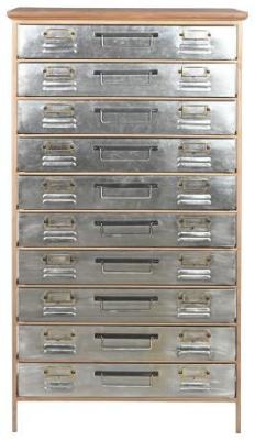 Loft Grey Metal Multi Drawer Chest by Choice Furniture Superstore ...