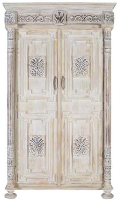 Imbery Aged White Mango Wood Wardrobe by Choice Furniture Superstore ...