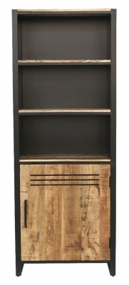 Frais Industrial Rustic Wood Bookcase with Cupboard by Choice Furniture ...