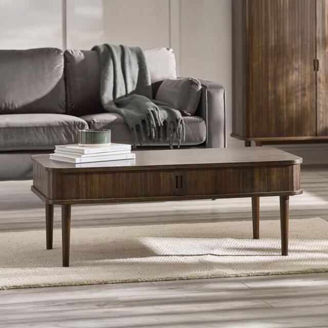 Arya Ribbed Dark Oak Coffee Table by Choice Furniture Superstore ...