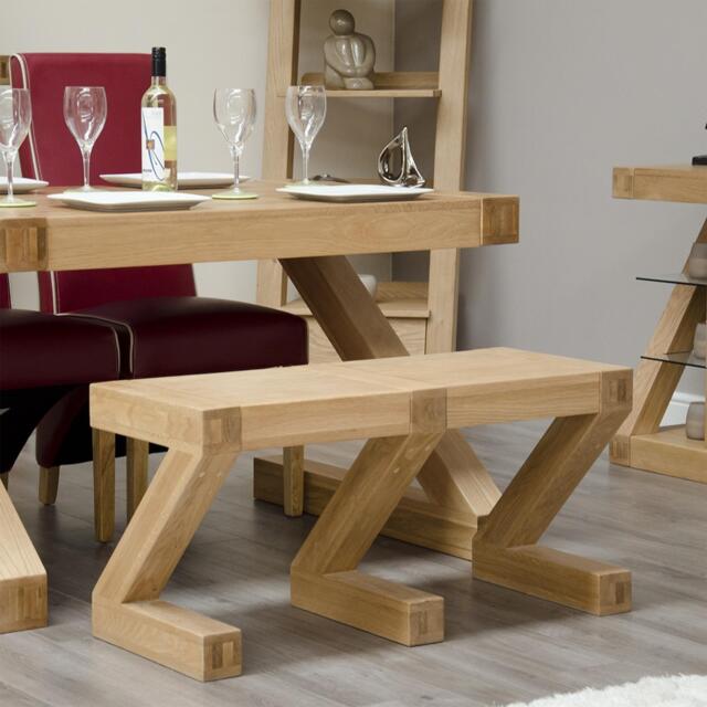 Z Designer Dining Bench - Small - Oak by Choice Furniture Superstore ...