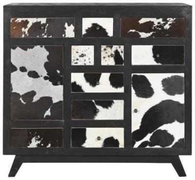 Cowhide Black and White Multi Drawer Chest by Choice Furniture ...