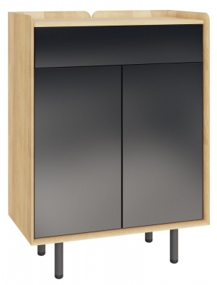 Aarhus Anthracite and Oak Small Sideboard by Choice Furniture ...