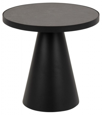 Soli Black Ceramic Round Side Table by Choice Furniture Superstore ...