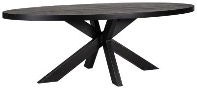 Watson Black Oak 8 Seater Oval Dining Table with Spider Legs by Choice ...