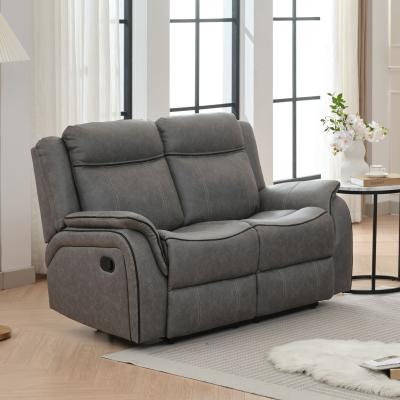 Harlee Grey Endurance Fabric 2 Seater Manual Recliner Sofa by Choice ...