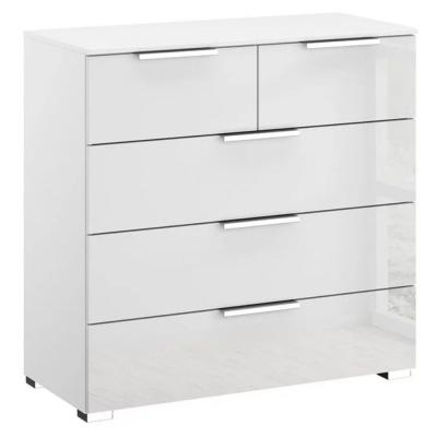 Rauch Miramar 3+2 Drawer Chest - Alpine White and Crystal White Glass ...