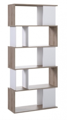 Maze Oak Effect and White Open Bookcase by Choice Furniture Superstore ...