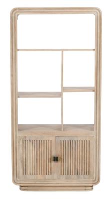 Hanover Ribbed Carved Mango Wood Bookcase with Cupboard by Choice ...