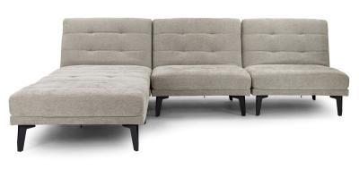 Calina Beige Fabric Universal Click Clack Chaise Corner Sofabed by ...