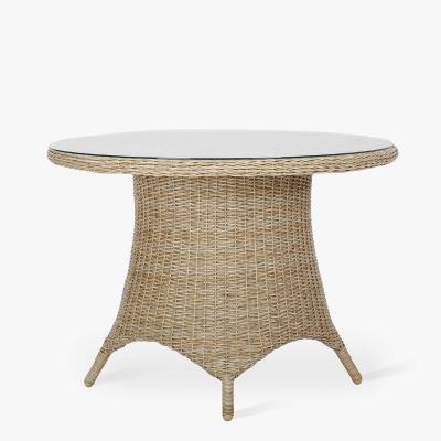 Brayford Outdoor Round Dining Table Small Natural Rattan by Choice ...