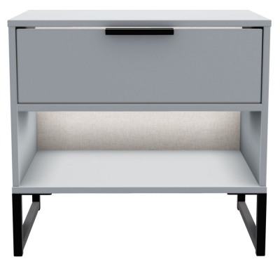 Diego Grey 1 Drawer Midi Bedside Table by Choice Furniture Superstore ...