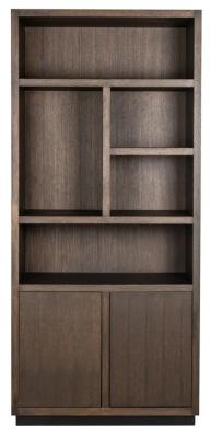 Oakura Dark Oak Bookcase with Cupboard - RH by Choice Furniture ...