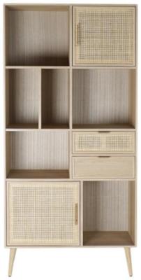 Riley Wood and Rattan Bookcase by Choice Furniture Superstore ...
