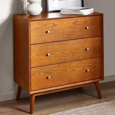 Lowry Cherry Wood Retro Style 3 Drawer Small Chest by Choice Furniture ...