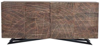 Karlstad Carved Acacia Tree Wood Large Sideboard by Choice Furniture ...