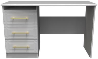 Faye Grey 3 Drawer Desk by Choice Furniture Superstore | ufurnish.com