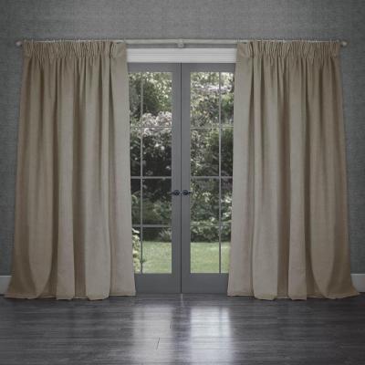 Voyage Maison Cube Latte Velvet Pencil Pleat Curtains by Choice ...