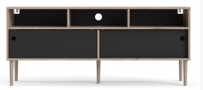 Rome Black and Oak Effect 147cm TV Unit by Choice Furniture Superstore ...