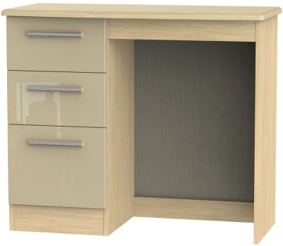Knightsbridge Mushroom and Light Oak 3 Drawer Single Dressing Table by Choice Furniture ...