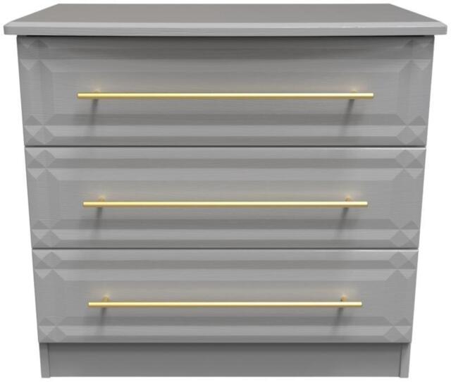 Faye Grey Ash 3 Drawer Small Chest by Choice Furniture Superstore ...