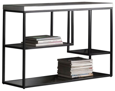 Pippard Glass 120cm Console Table with Multiple Shelves by Choice ...
