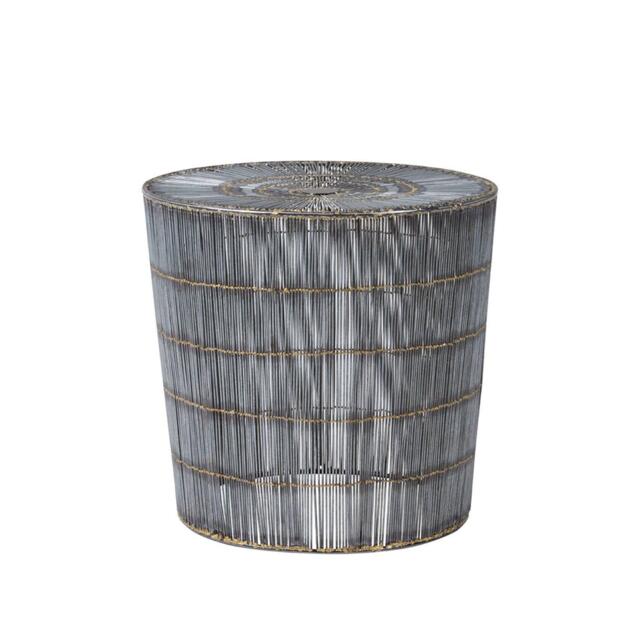 Templar Silver Wireframe Round Side Table by Choice Furniture ...