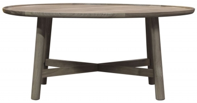 Kingham Grey Oak 90cm Round Coffee Table by Choice Furniture Superstore ...