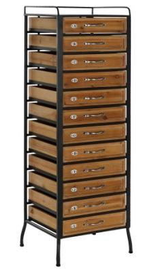 Satna Industrial Style Wood and Metal Multi Drawer Tall Chest by Choice ...