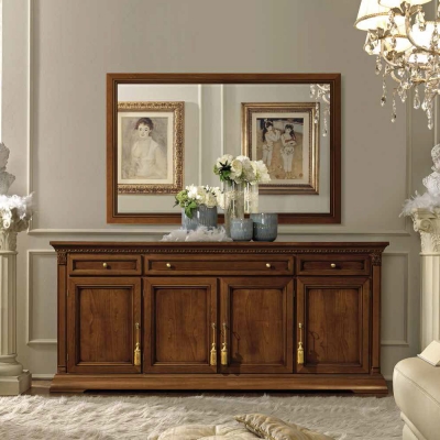 Camel Treviso Cherry Wood Italian Extra Large Buffet Sideboard by ...