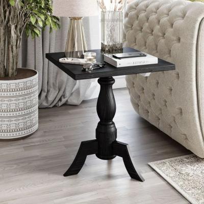 Clearance - Pimlico Mango Wood Black Pedestal Side Table - Brand New ...