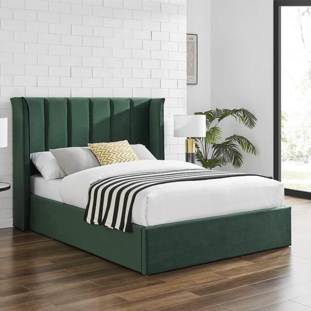 Posey Emerald Green Fabric Ottoman Bed - Sizes Available by Choice ...