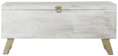 Wooden White Distressed Trunk Box by Choice Furniture Superstore ...