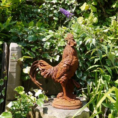 Rusty Large Cockerel Garden Statue by Choice Furniture Superstore ...