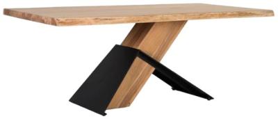 Dembo Natural and Black 8 Seater Dining Table - 1632 by Choice ...