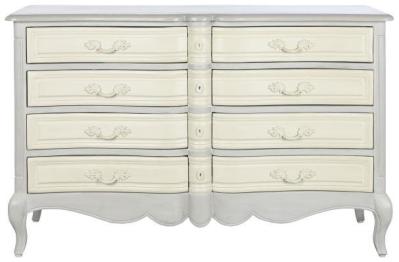 Grey Mango Wood French Style Multi Drawer Wide Chest by Choice ...