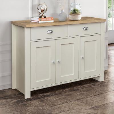 Highgate Cream Painted Medium 3 Door Sideboard by Choice Furniture ...