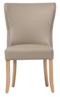 2 x Cole Taupe Faux Leather Dining Chair by Choice Furniture Superstore ...