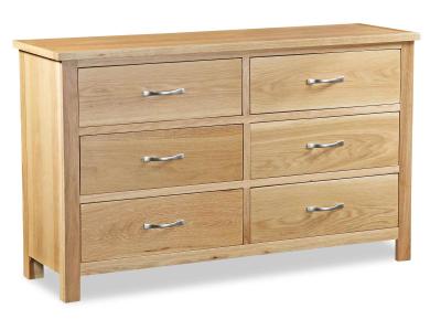 New Trinity Natural Oak 6 Drawer Wide Chest by Choice Furniture ...