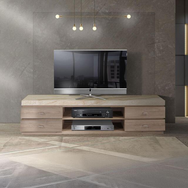 Goya Marble Top 4 Drawer Extra Large TV Unit - 220cm - Variation ...