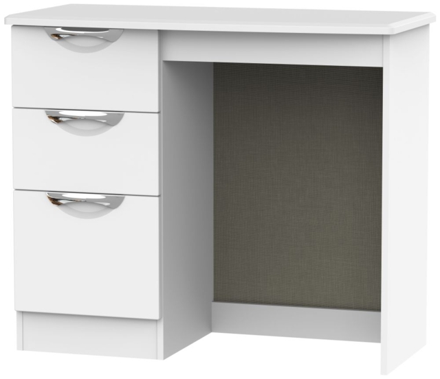 Camden Single Dressing Table - 3 Drawer - White Matt by Choice ...