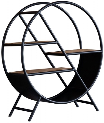 Bhuj Industrial Style Metal Round Shelving Unit by Choice Furniture ...
