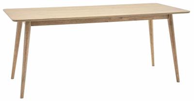 Panelled 180cm Grey Washed Oak Dining Table by Choice Furniture ...