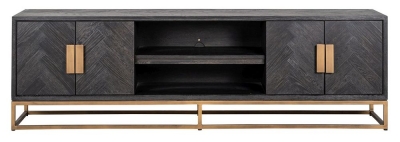 Blackbone Black and Brass Extra Large TV Unit by Choice Furniture ...