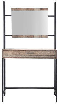 Hoxton Industrial Rustic Oak Effect Dressing Table with Mirror by ...