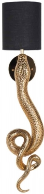 Daine Gold Snake with Black Shade Wall Lamp by Choice Furniture ...